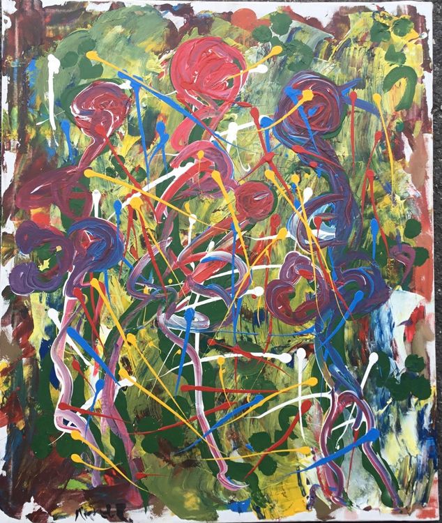 Abstrakte Gemälde unleserlich signiert | Kaufen auf Ricardo