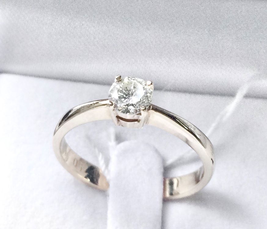 NEUER SOLITÄR NATURAL DIAMANT-RING 0.30 ct./SI2 GOLD 750 (Neu und originalverpackt) in Büsserach ...