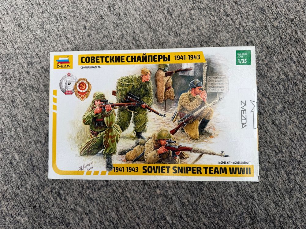 Zvezda 1:35 Soviet Sniper 3597 Team WWII Bausatz (Neu (gemäss ...