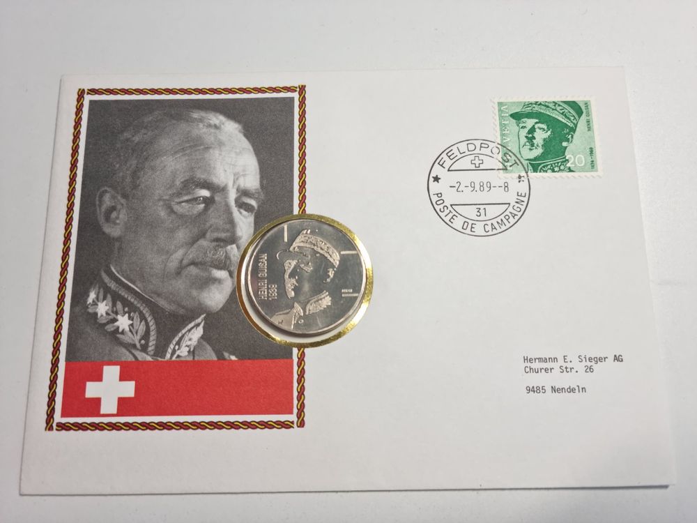 1989 5 Fr. Münzbrief General Guisan | Kaufen auf Ricardo