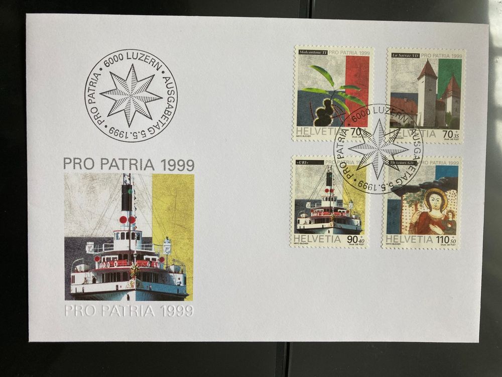 Schweiz 1999 Ersttagsbrief Satz Pro Patria Kulturgüter | Kaufen auf Ricardo