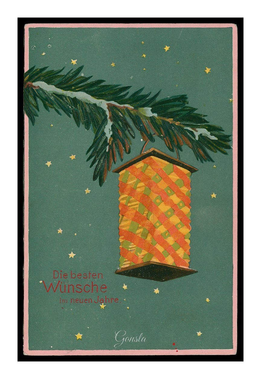 DIE BESTEN WÜNSCHE im NEUEN JAHRE - 1907 Celluloïds-Reliefs (D'occasion ...