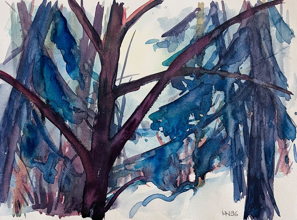 Landschaft Aquarell monogrammiert Datiert | Kaufen auf Ricardo