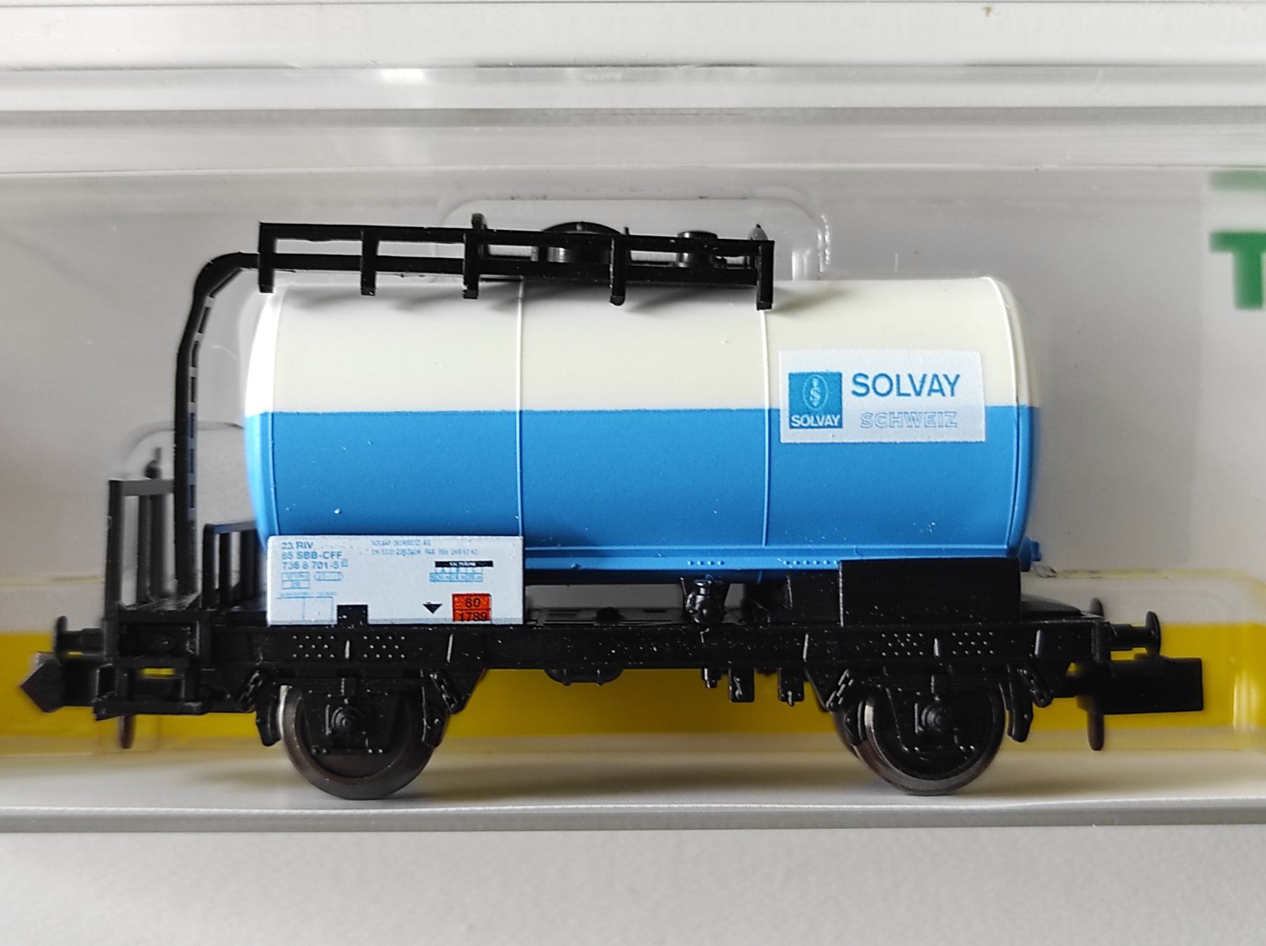 Kesselwagen "Solvay" der SBB von Minitrix N, Fabrikneu (Neu und ...