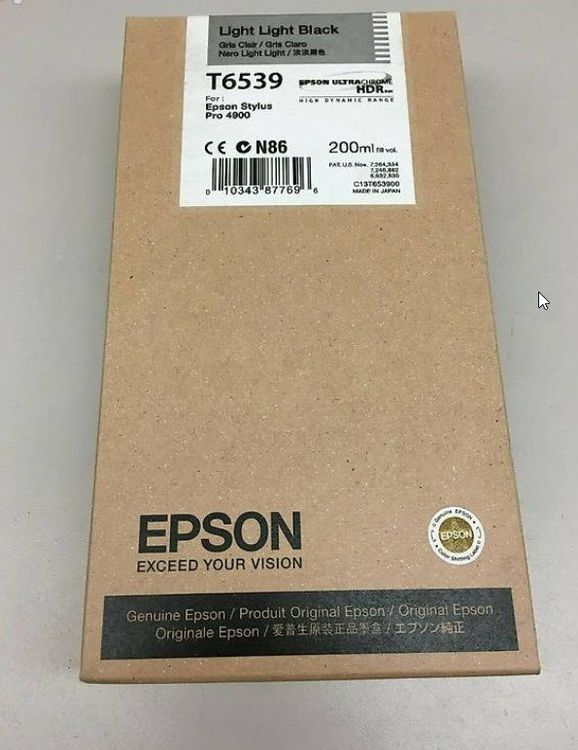 Epson Stylus Pro 4900, Spectro M1 Light Light Black, T6539 (Neu und ...
