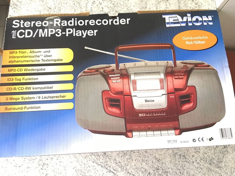 TEVION STEREO-RADIORECORDER CD/MP3 -PLAYER NEU (Gebraucht) in Basel für ...