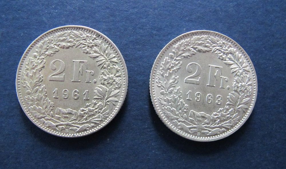 2 Franken, 1961 und 1963 | Kaufen auf Ricardo