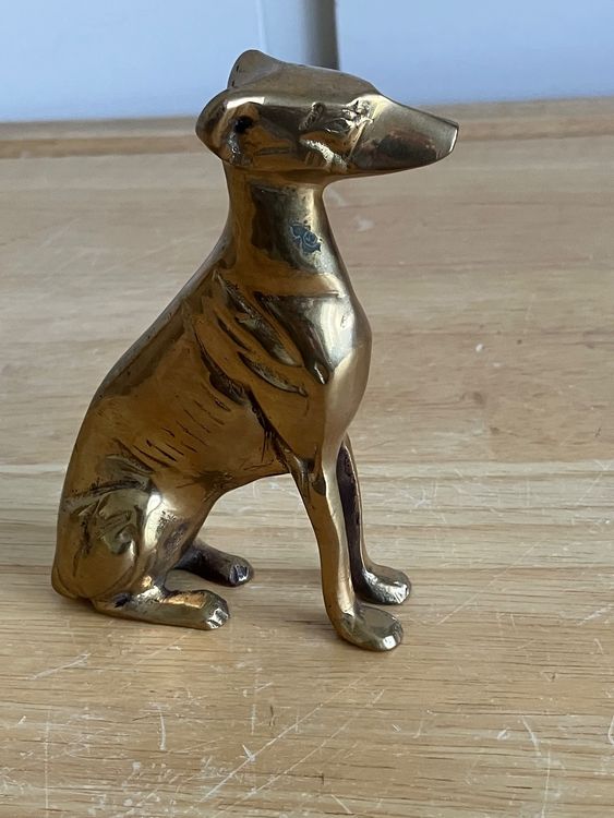 Messing Windhund Figur Skulptur Vintage Deko Hund Retro (Gebraucht) in Frick für CHF 4 – mit ...