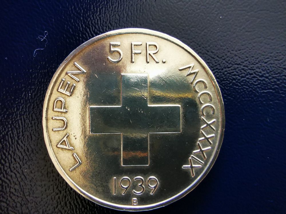 1939, 5.- Franken Laupen!!! 31000 Auflage!!! Sehr selten! (Gebraucht) in Wettingen für CHF 110 ...
