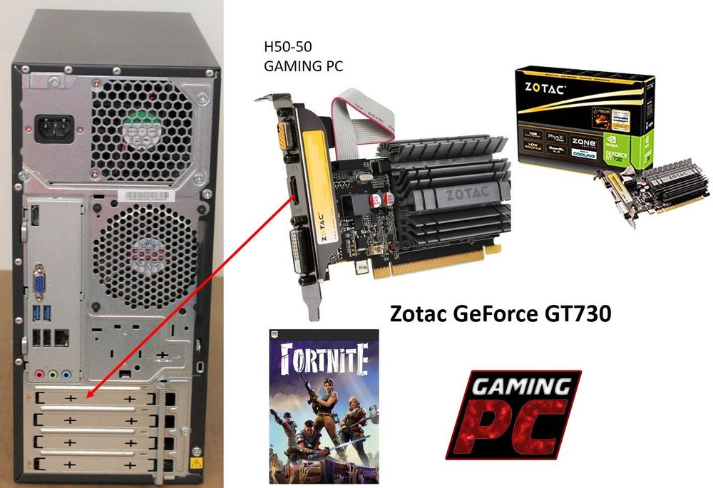 PC Lenovo H50-50 8GB 256GB Gaming Fortnite GT730 (Gebraucht) in Meggen ...