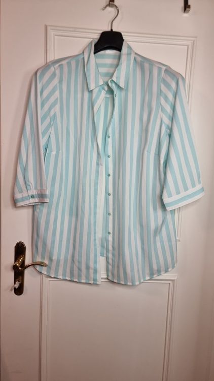 Sommerliche Bluse gestreift Gr. 48 türkis/weiss (Gebraucht) in Wald ZH für CHF 21.5 – mit ...