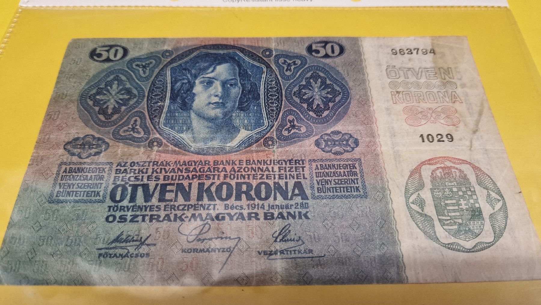 Alte Banknote: 50 Kronen von 1914 - Top Sammlerstueck! (Gebraucht) in Herisau für CHF 15.6 – mit ...
