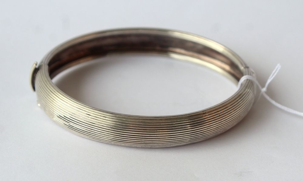 Vintage Armreif Silber 800 geripptes Design mit Verschluss (Gebraucht ...