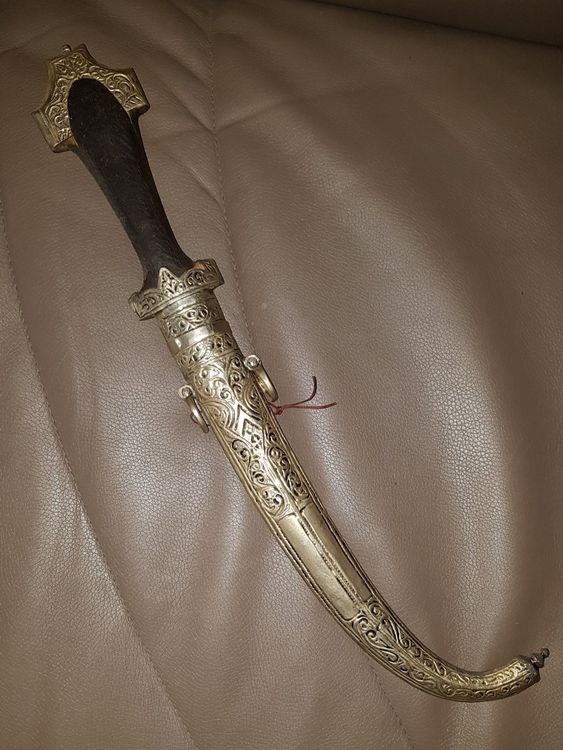 Osmanischer Dolch 19.Jh, 42 cm lange 2-schneidige Klinge (Gebraucht) in ...