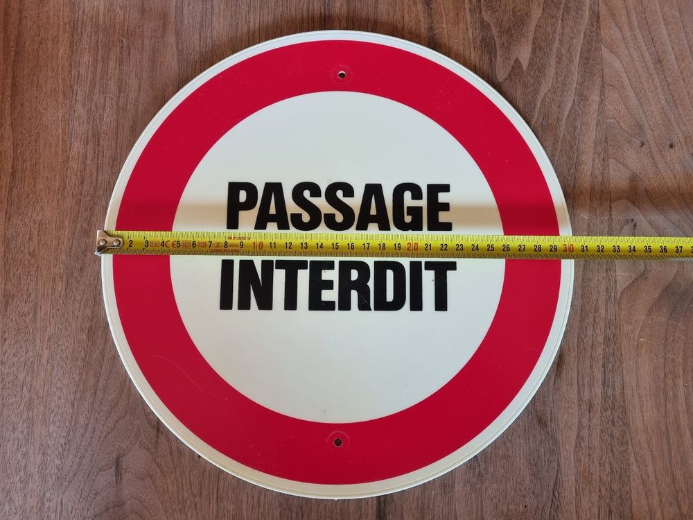 Panneau - Interdiction de passer | Kaufen auf Ricardo