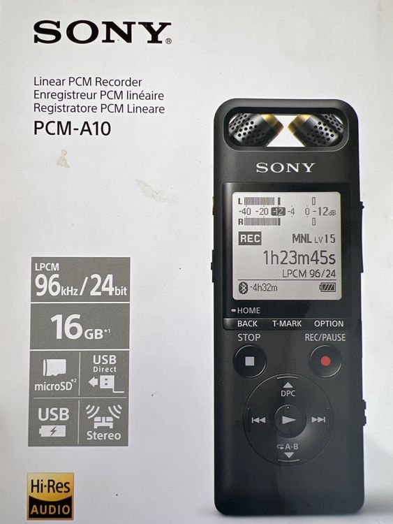 Sony PCM-A10 / Linear PCM Recorder | Kaufen auf Ricardo