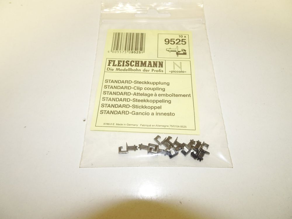 9 Fleischmann Standard Kupplungen Steckkupplung Spur N 9525 (Neu ...