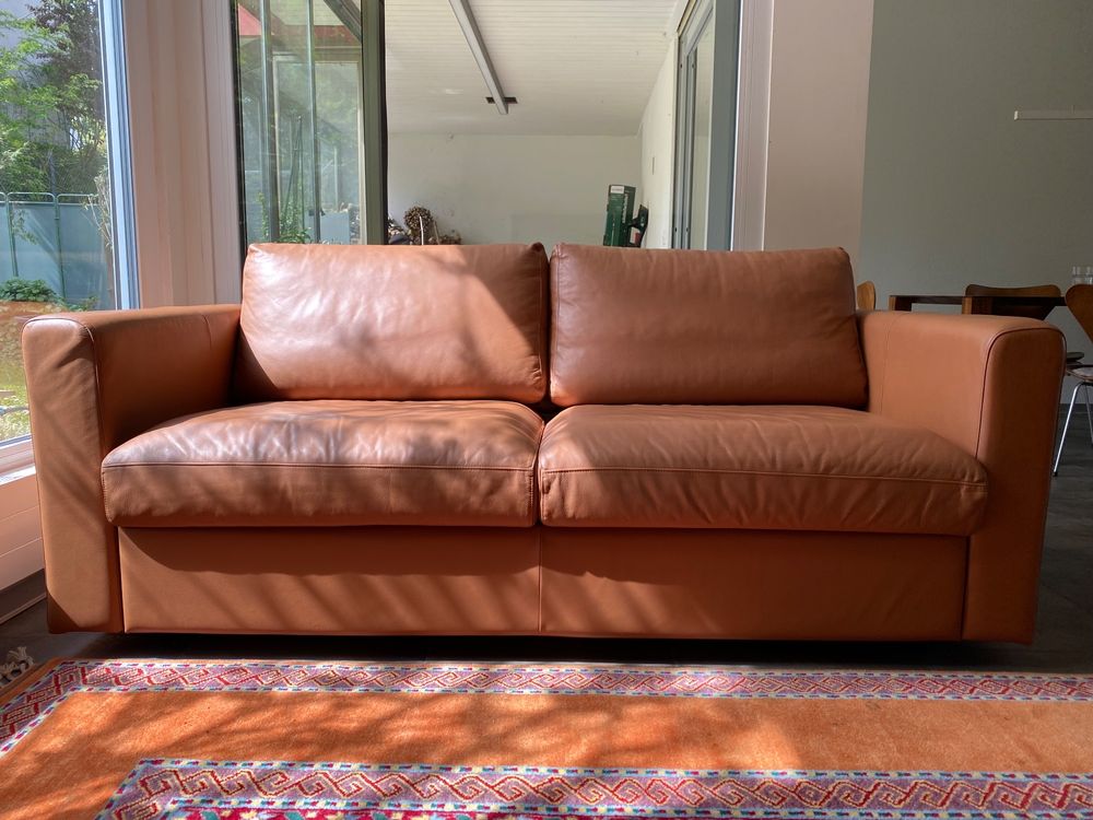 Ikea Couch Braun Leder