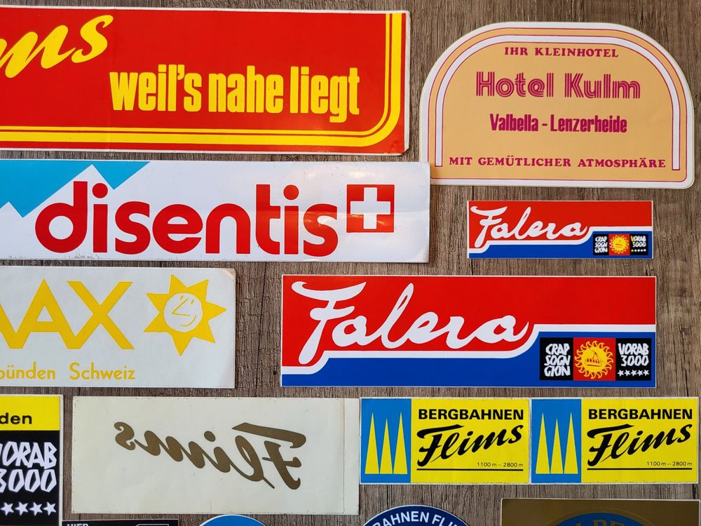Sticker Flims Laax Falera Arosa Disentis Vulpera Grindelwald (Neu ...