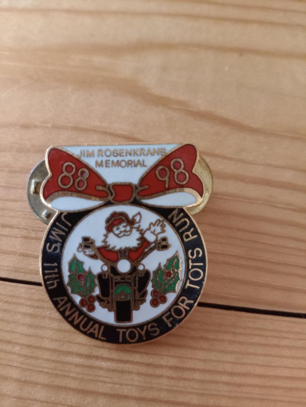 Jim Rosenkrans Toys for Tots Run Pin - Sammlerstück! (Neuf (Voir ...