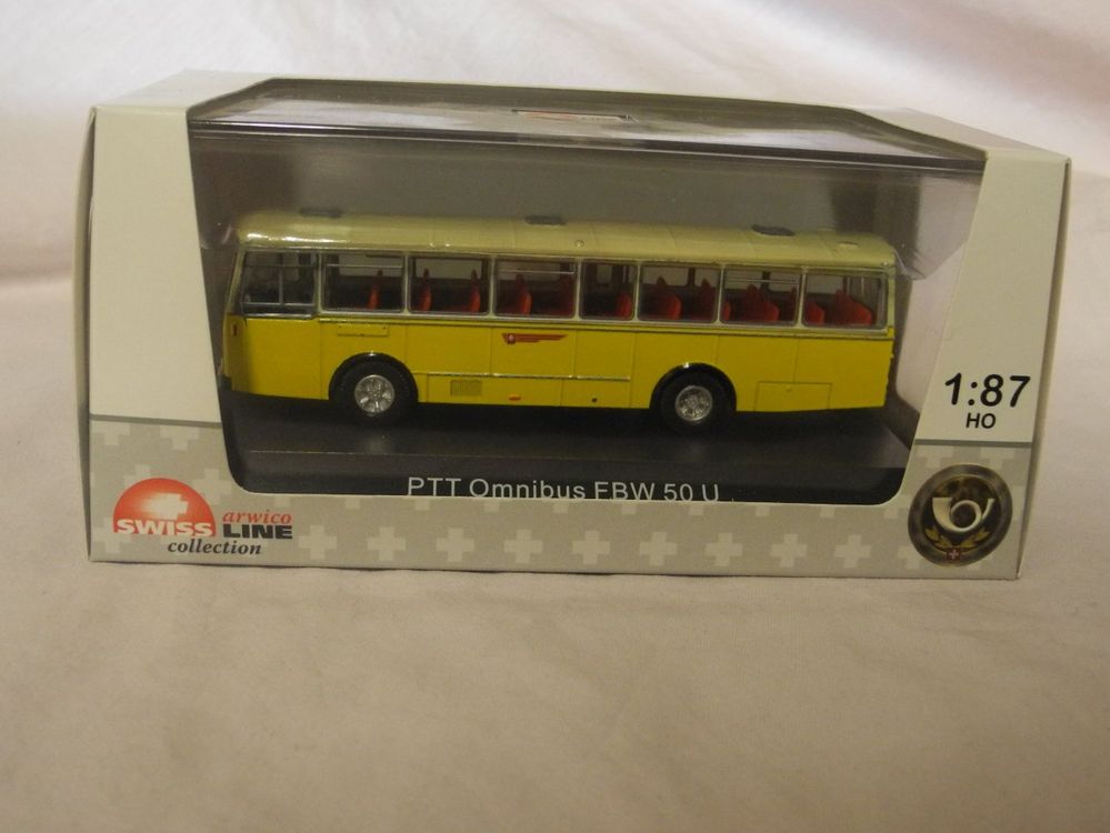 ARWICO SWISS LINE COLLECTION PTT OMNIBUS FBW 50 U 1:87 MIB (Neu und ...