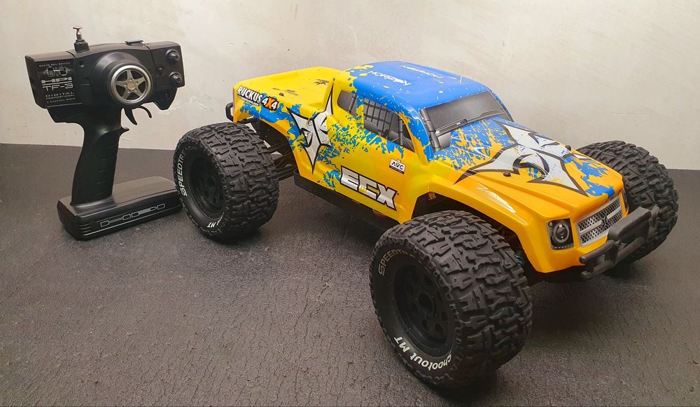 1/10 Ruckus 4WD Monster Truck Brushless RTR Orange/Blau (Gebraucht) in ...