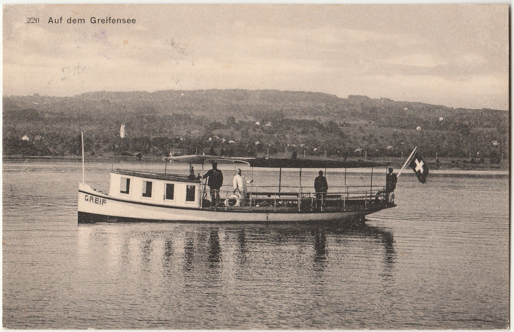 Dampfschiff Greif auf dem Greifensee - (Maur im Hintergrund) (Gebraucht ...