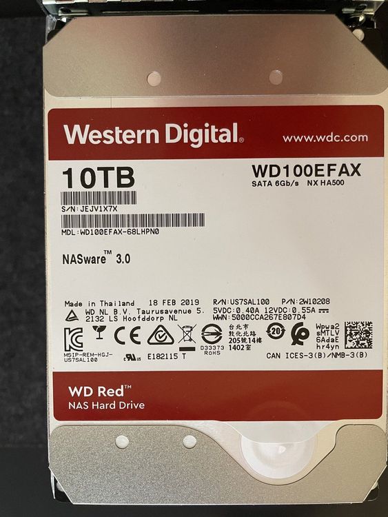 Harddisk WD red 10TB - WD100EFAX 10TB (6/8) (Gebraucht) in für CHF 150 ...