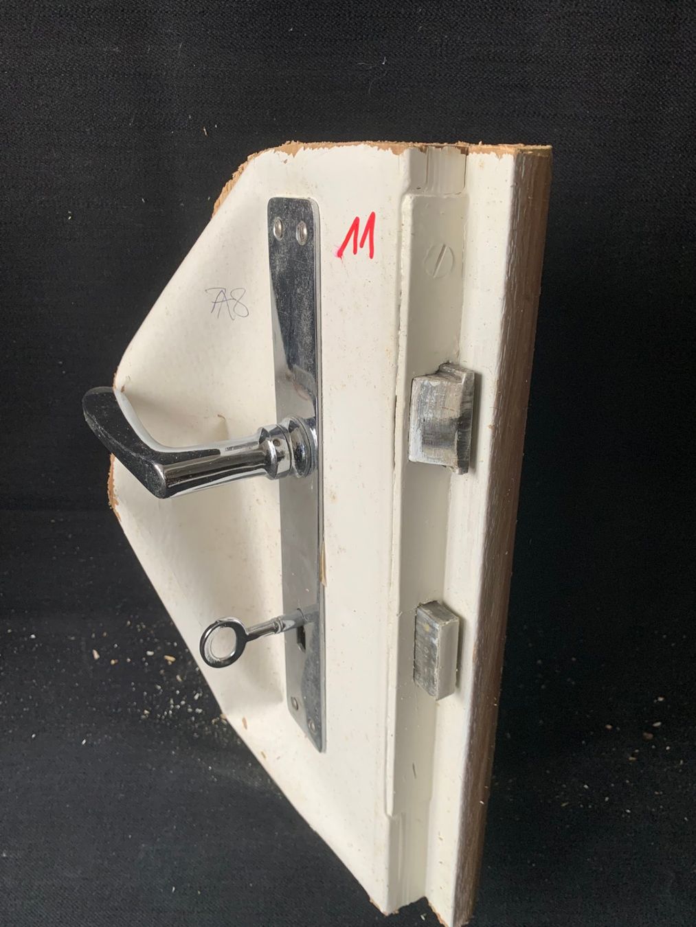 Altes Einsteckschloss mit Drücker (Türfalle) und Schlüssel (Gebraucht ...