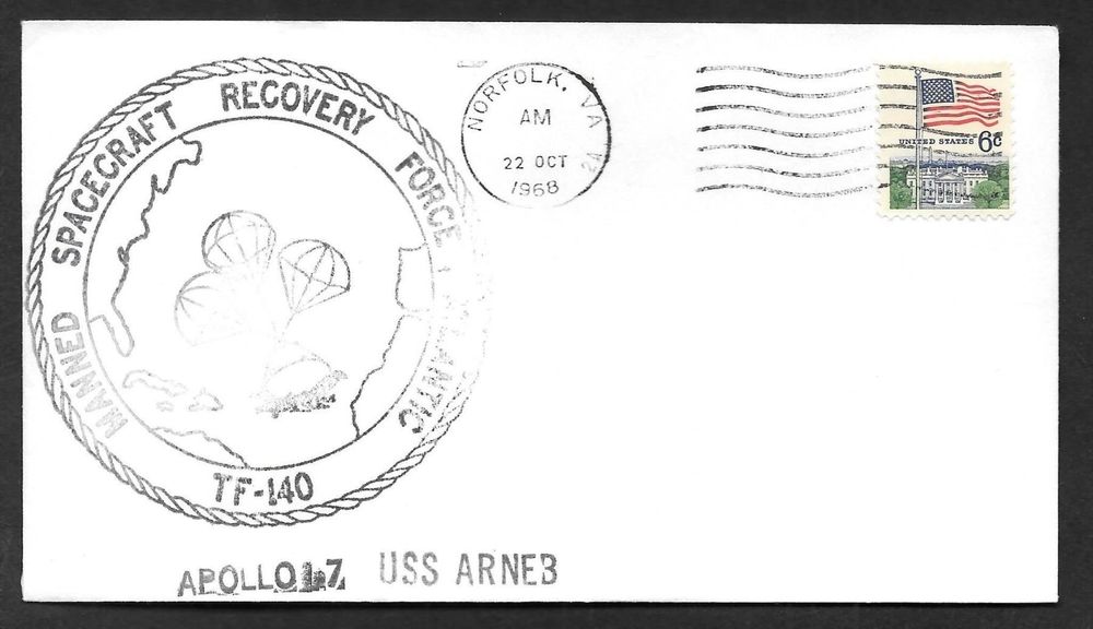USA Sonderbrief Apollo 7 Recovery USS Arneb 22.10.1968 (Neu (gemäss ...