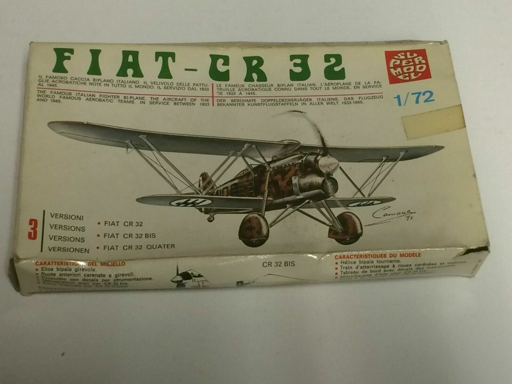 plastic model kit 1/ 72 SUPERMODEL 10-009 FIAT CR 32 damaged (Neu und ...