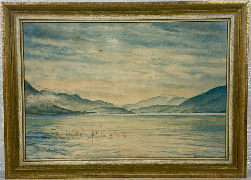 Alte Farbenfrohes Landschaft Aquarell unleserlich Signiert (Gebraucht) in Root für CHF 10 – mit ...