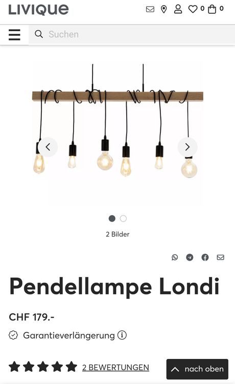 Pendellampe Livique | Kaufen auf Ricardo