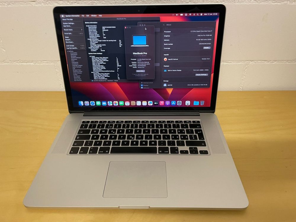 Apple Macbook Pro 15" Mid 2014 Retina i7/16GB/256GB (Gebraucht) in für ...