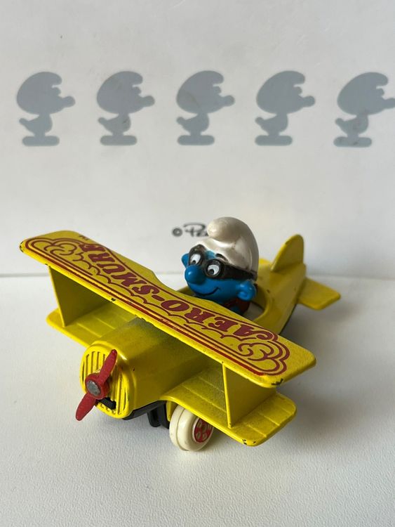 Metall-Flieger mit Schlumpf: Aero-Smurf / USA 1982 | Kaufen auf Ricardo