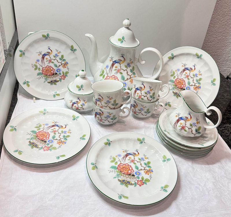 Seltmann Weiden Kaffeeservice im Dekor Pfauen und Blumen (Neu (gemäss Beschreibung)) in Oberrüti ...