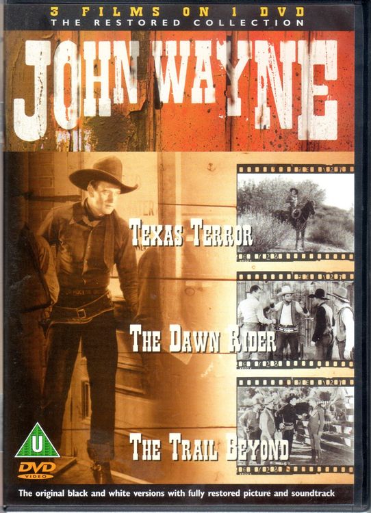 3 FILMS ON 1 DVD JOHN WAYNE TEXAS TERROR THE DAWN RIDER THE (Gebraucht ...