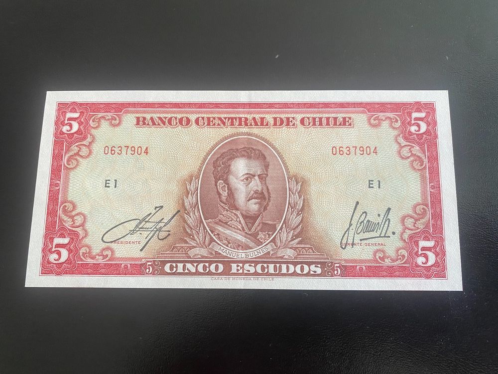 CHILE - 5 ESCUDOS - P138d fast bankfrisch (Gebraucht) in Dällikon für ...