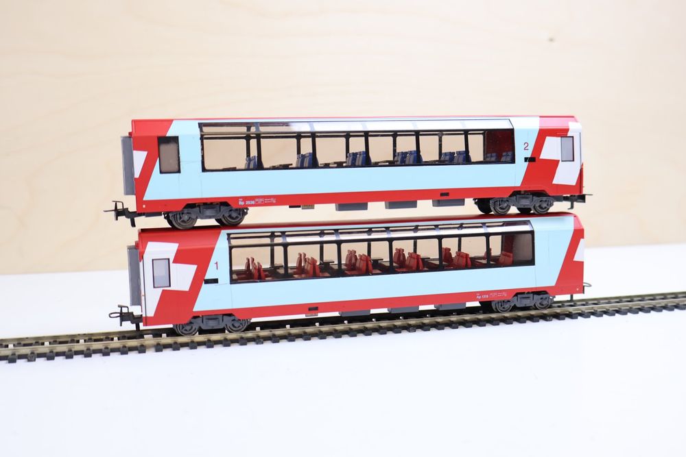 BEMO 2 x RhB Panoramawagen Glacier Express - H0 Märklin | Kaufen auf Ricardo