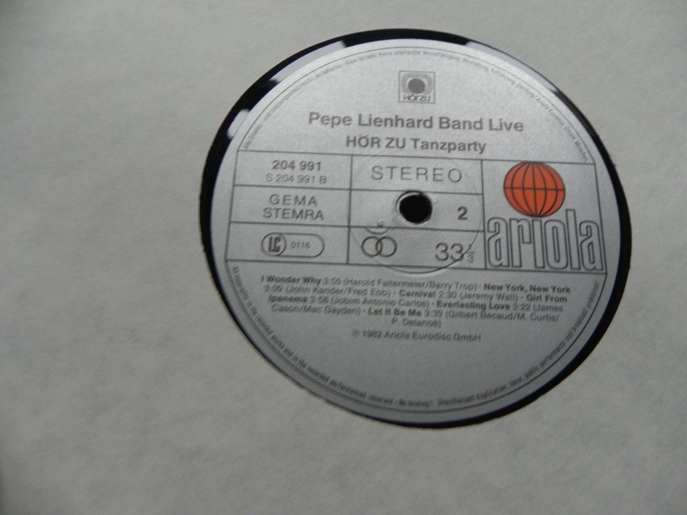 LP Schweiz Rock Pop Soul Pepe Lienhard Band 1982 Tanz Party (Gebraucht ...