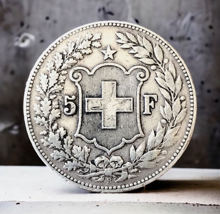 Schweiz 5 Franken Silber Jahrgang 1890 | Kaufen auf Ricardo