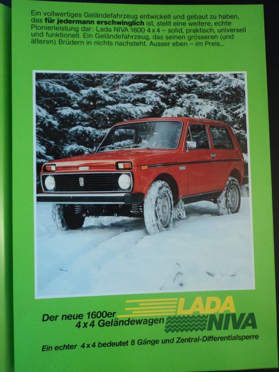 Prospekt Lada Niva 4x4 1980 (Gebraucht) in Schwarzenburg für CHF 9 ...