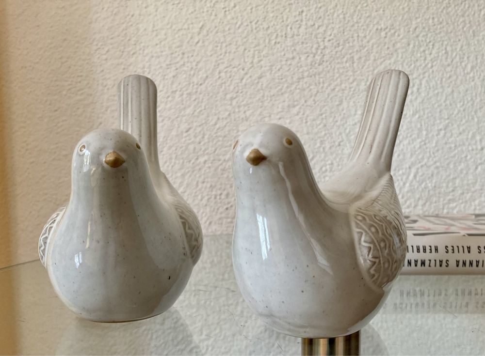 2er Set Tauben Turteltauben Vogel Hochzeit weiss Keramik neu | Kaufen auf Ricardo