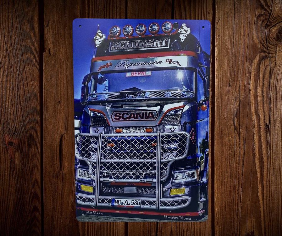 Scania V8 WSI Schubert CS20H 770S S650 Vabis Blechschild (Neu und originalverpackt) in ...