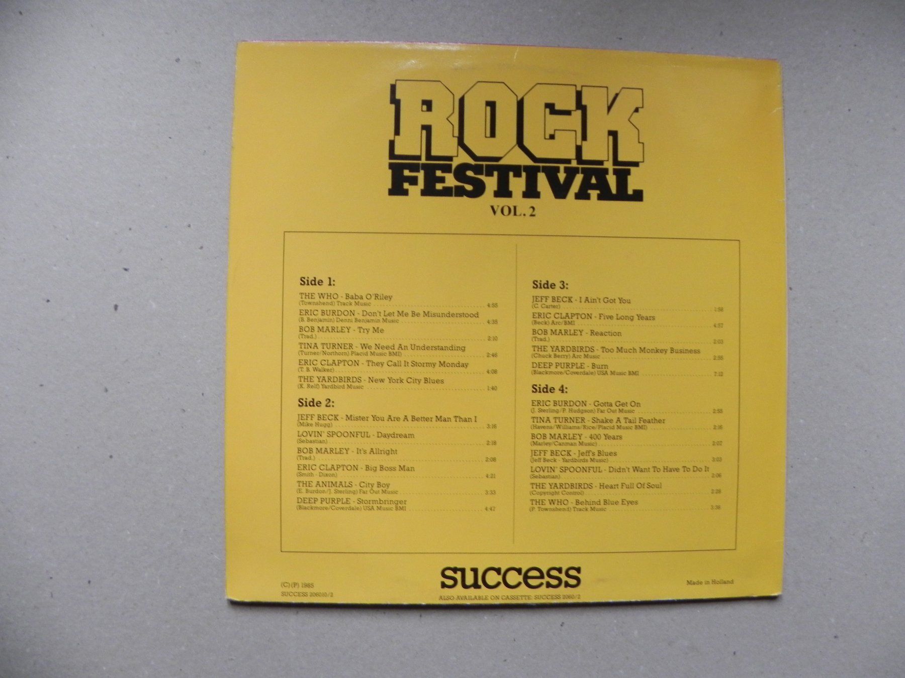 Doppel LP Rock 1985 Deep Purple The Who Bob Marley Jeff Beck (Gebraucht ...