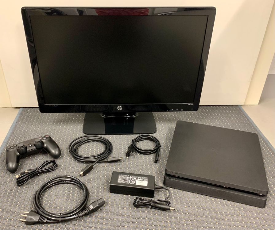 Sony Playstation 4 (PS4) Slim, 1 TB mit Monitor HP2311x (Gebraucht) in ...