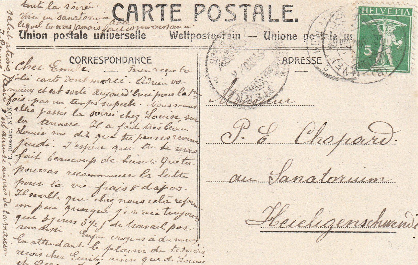 AK Lesyn. Sanatorium populalre et Pic Chaussy. 1916 (Gebraucht) in ...