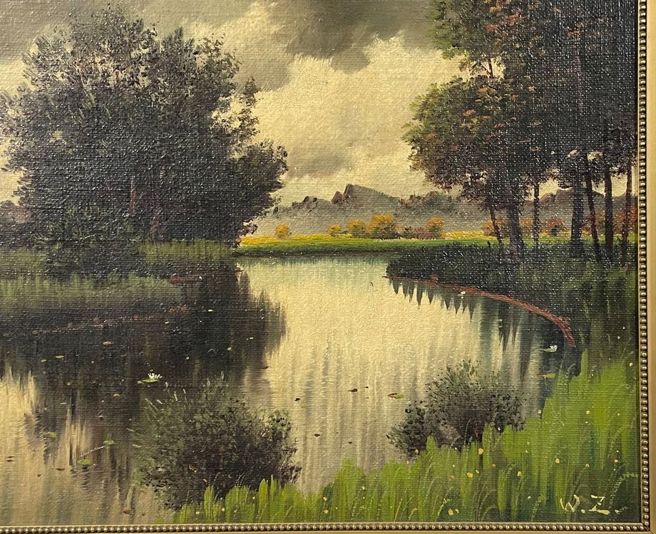 Antikes Wald Szene Gemälde Monogrammiert (Gebraucht) in Root für CHF 20 – mit Lieferung auf ...