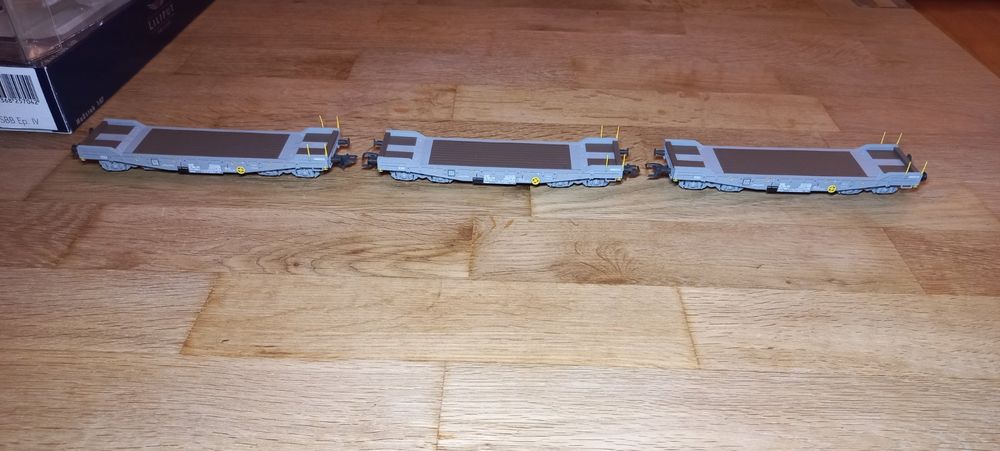 3x Liliput L 225704 Sbb Smmps Tieflader H0 DC neuw. | Kaufen auf Ricardo