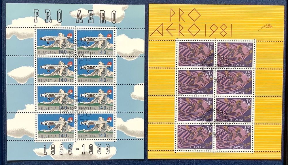 1981-1988 Pro Aero FO48 + Pro Aero FO49 Kleinbogen ET (Neu (gemäss Beschreibung)) in Liestal für ...